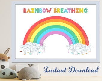 Positive Affirmations Kids Mindfulness Breathing Exercises - Etsy Canada