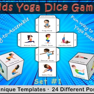 Kids Yoga Dice Game, 24 Poses (PDF Digital Download) - Etsy