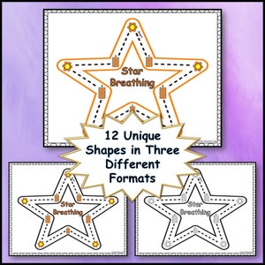 Mindfulness Breathing Exercises Activities for Kids, Colorful Shapes ...
