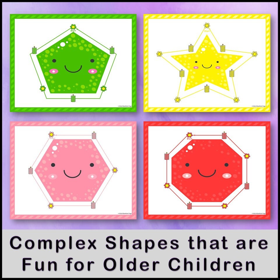 Mindfulness Breathing Exercises Activities for Kids, Happy Shapes ...