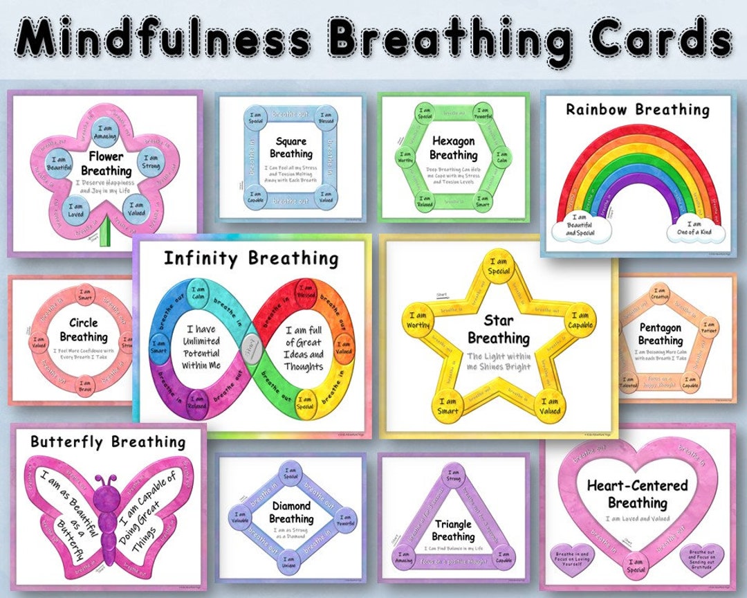 Positive Affirmations Kids Mindfulness Breathing Exercises Activity ...