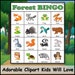 Forest Animals Bingo Game With Kids Yoga Poses Included for Active ...