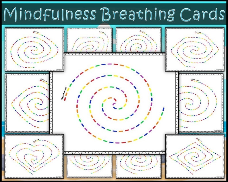 Mindfulness Breathing Exercise Cards for Kids, Calm Down Corner ...
