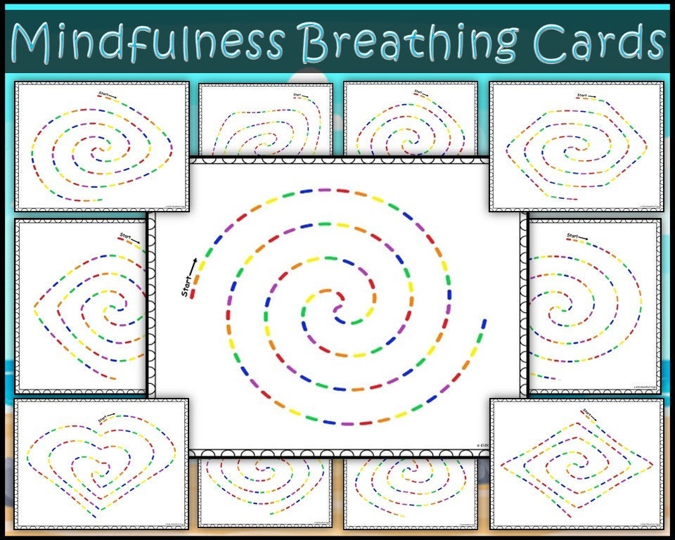 Mindfulness Breathing Exercise Cards for Kids, Calm Down Corner ...