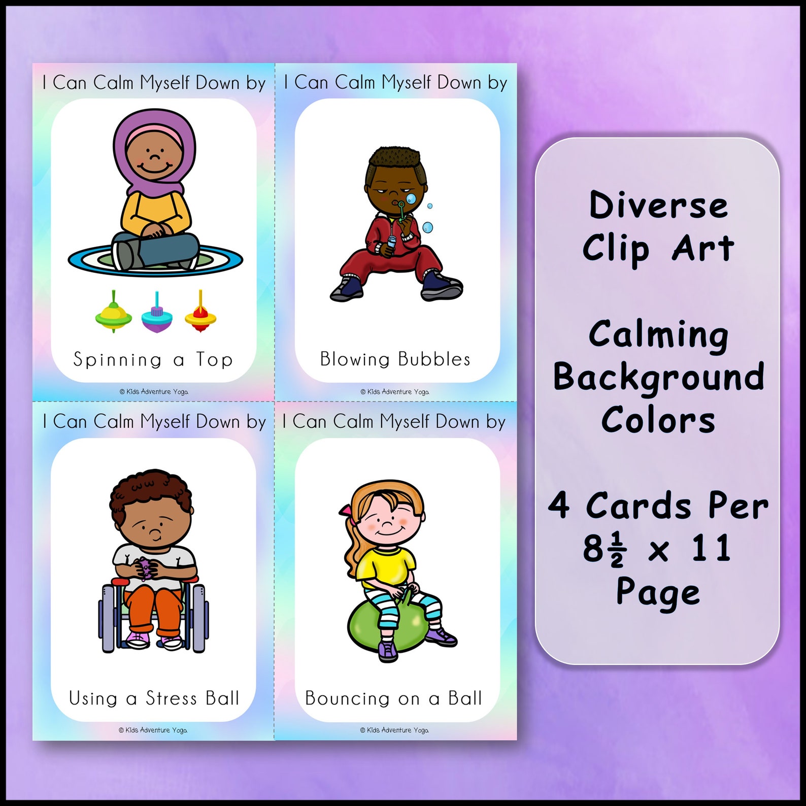 Calm Down Strategies Cards for Kids, Self-regulation, Coping Skills ...