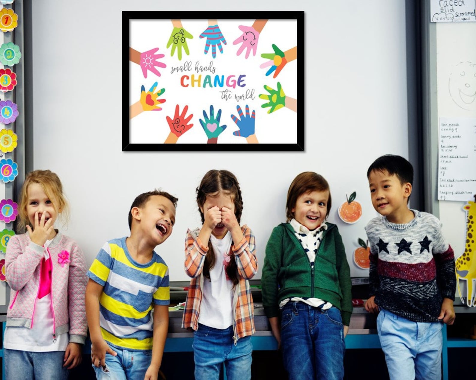 Small Hands Change the World Kids Positive Affirmations Wall - Etsy