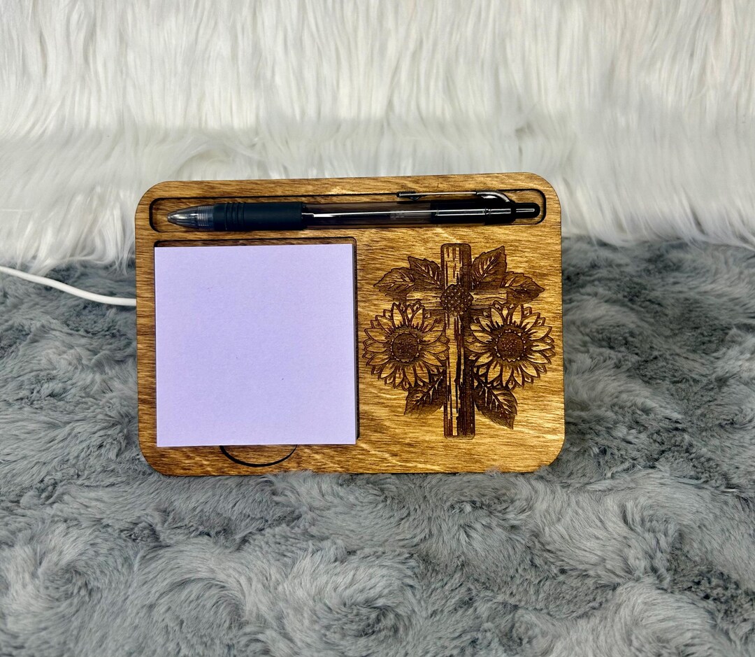 Cross Sunflower Note Holder - Etsy