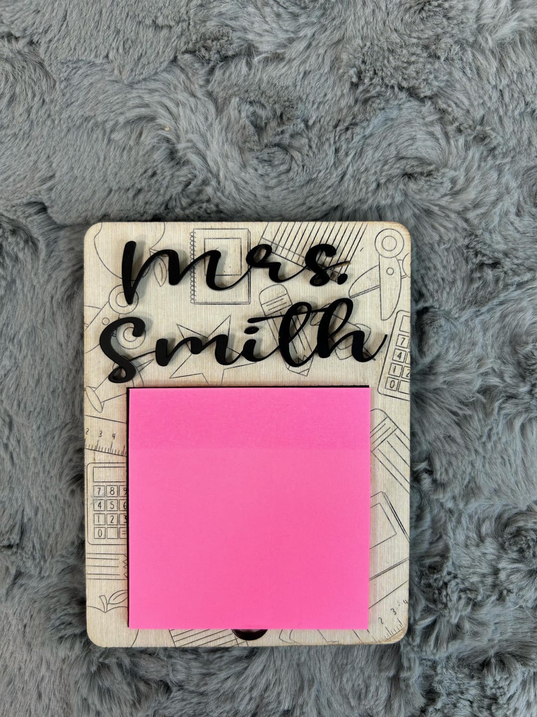 Personalized Post It Note Holder - Etsy
