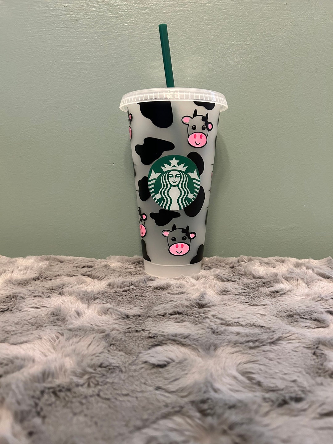 Cow Print Starbucks Cup - Etsy