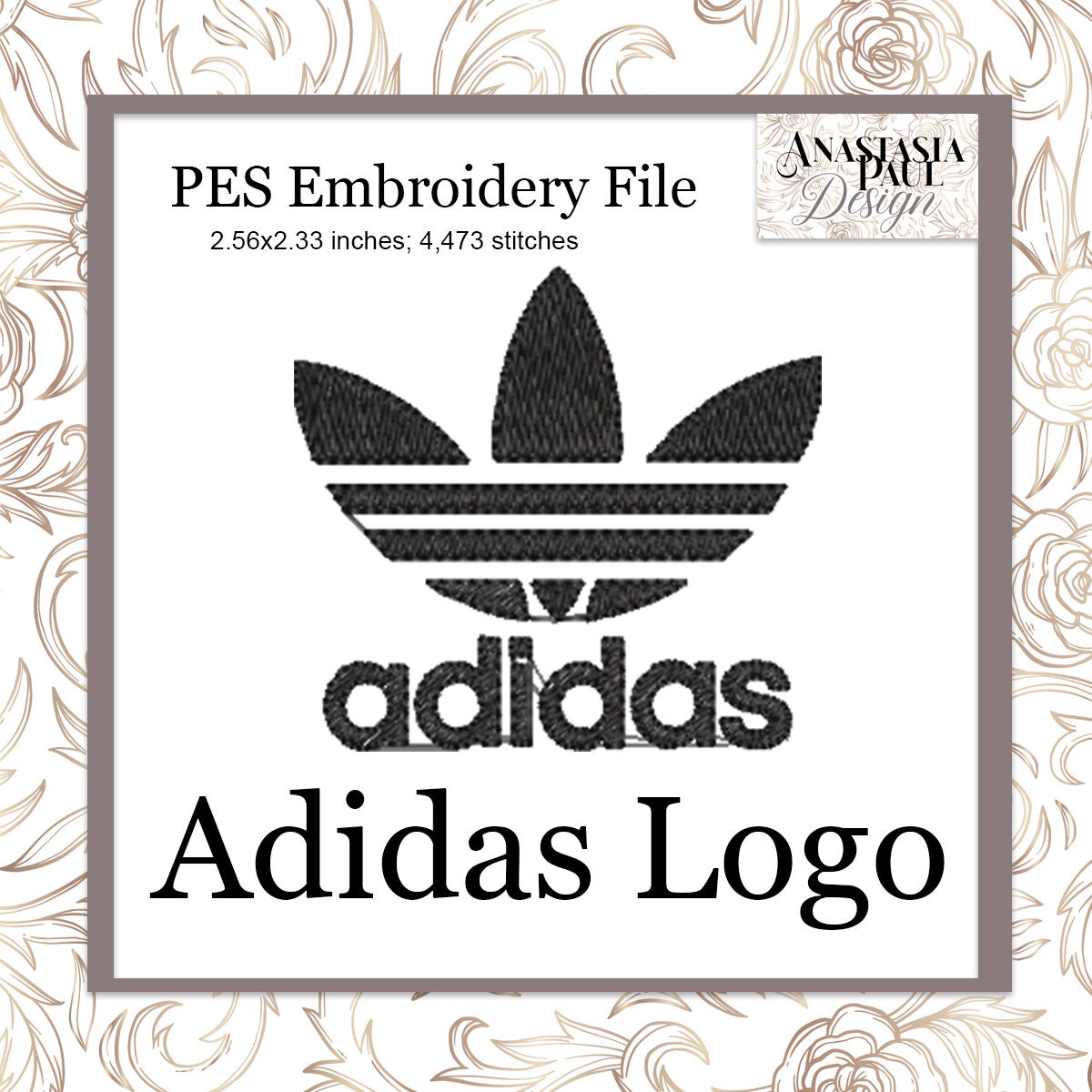 Adidas Embroidery Logo Digital Download File Retro Design | Etsy
