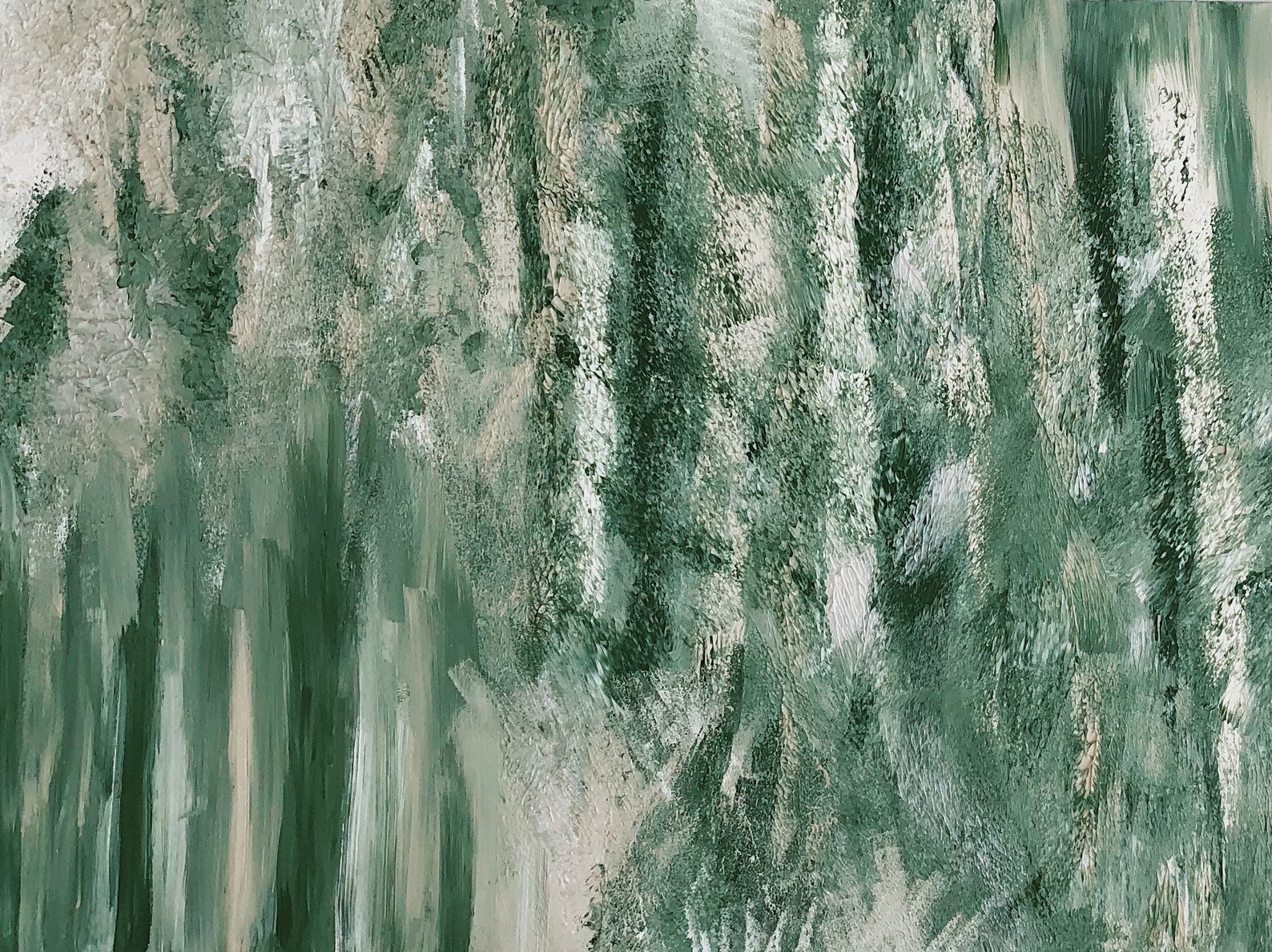 Green Abstract Wall Art on Canvas - Etsy