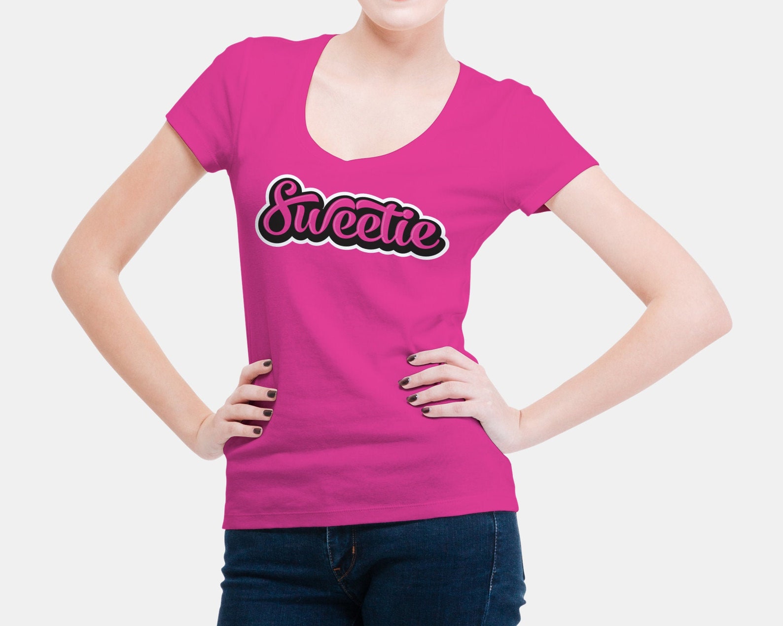 SWEETIE Print for a T-shirt in Ai, Eps, Png, Svg, Color Pantone 219 U ...
