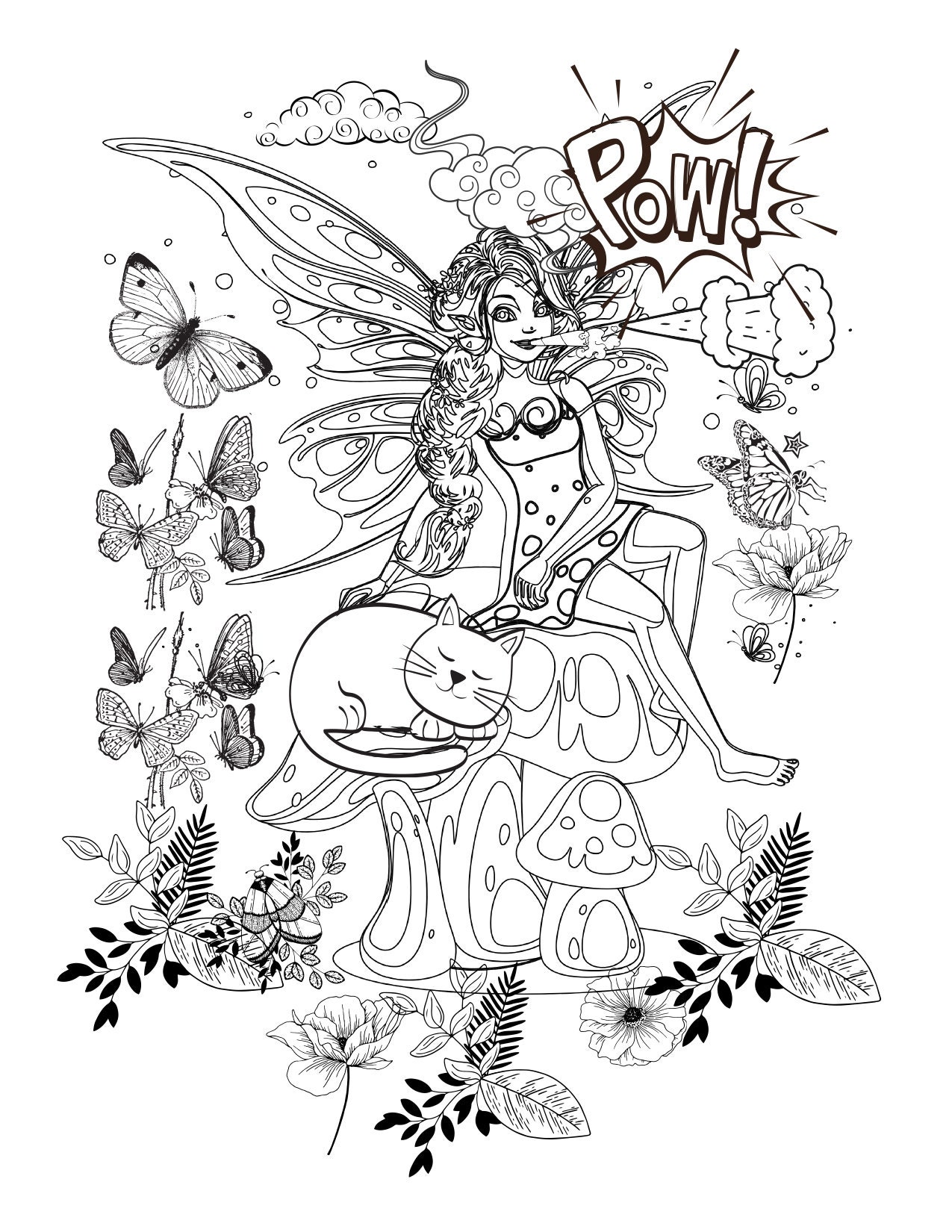 99 Unique Psychedelic Adult Coloring Book Pages - Etsy