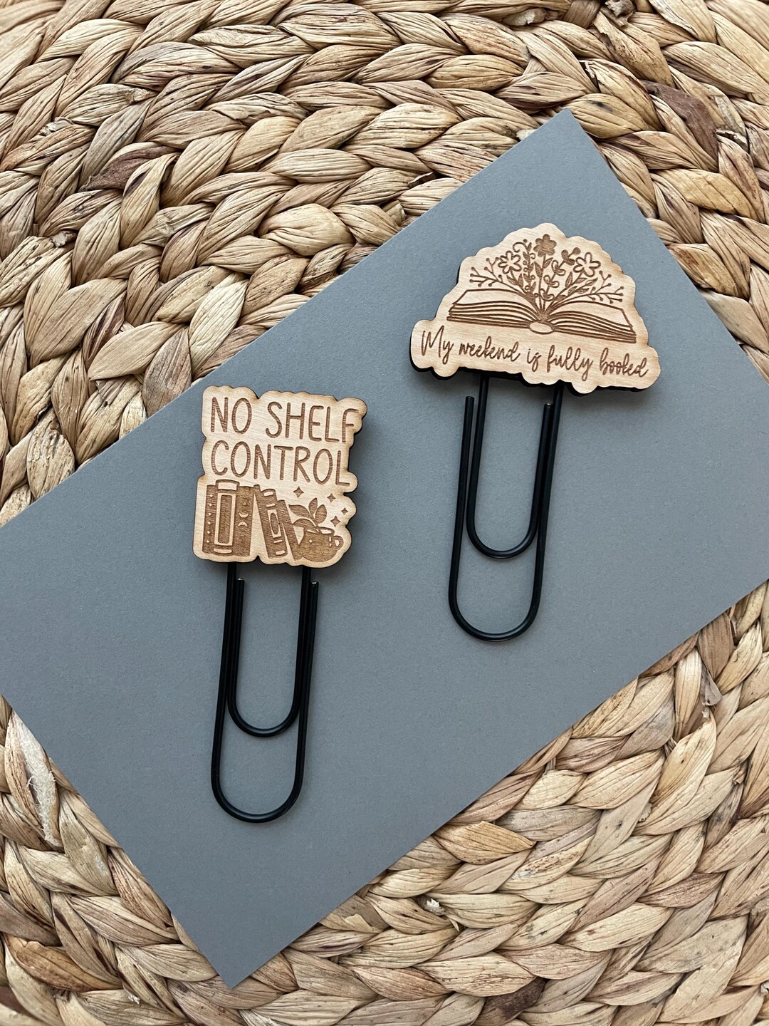Custom Wooden Bookmark, Book Lover Gift, Paperclip Bookmark - Etsy