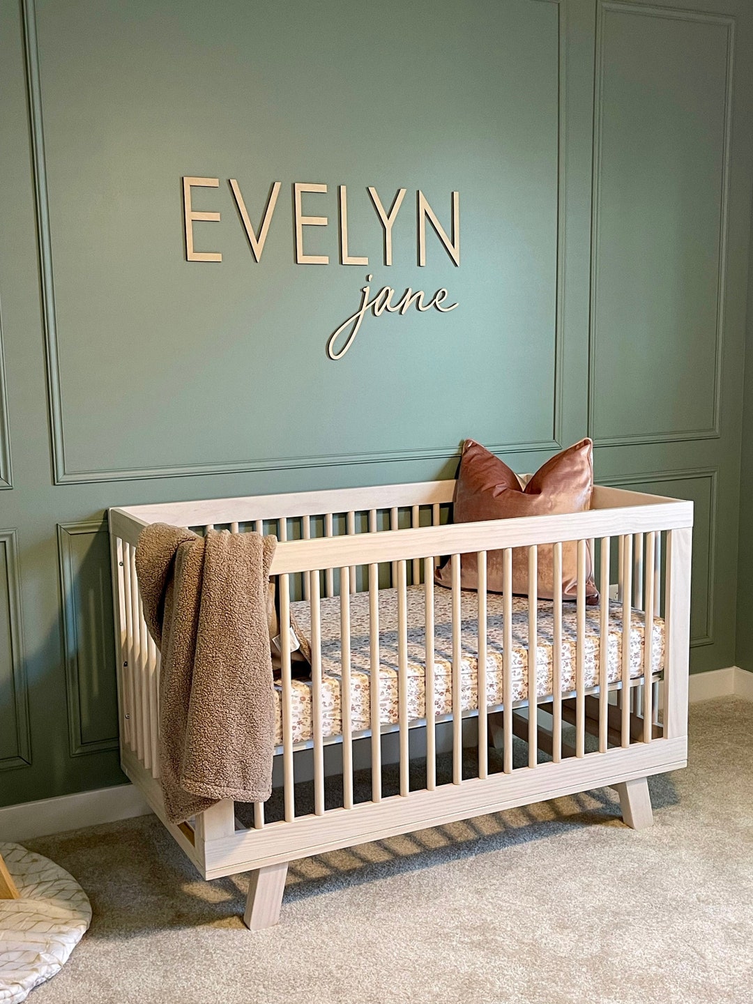 Nursery Name Sign, Custom Wooden Nursery Sign, Nursery Decor - Etsy