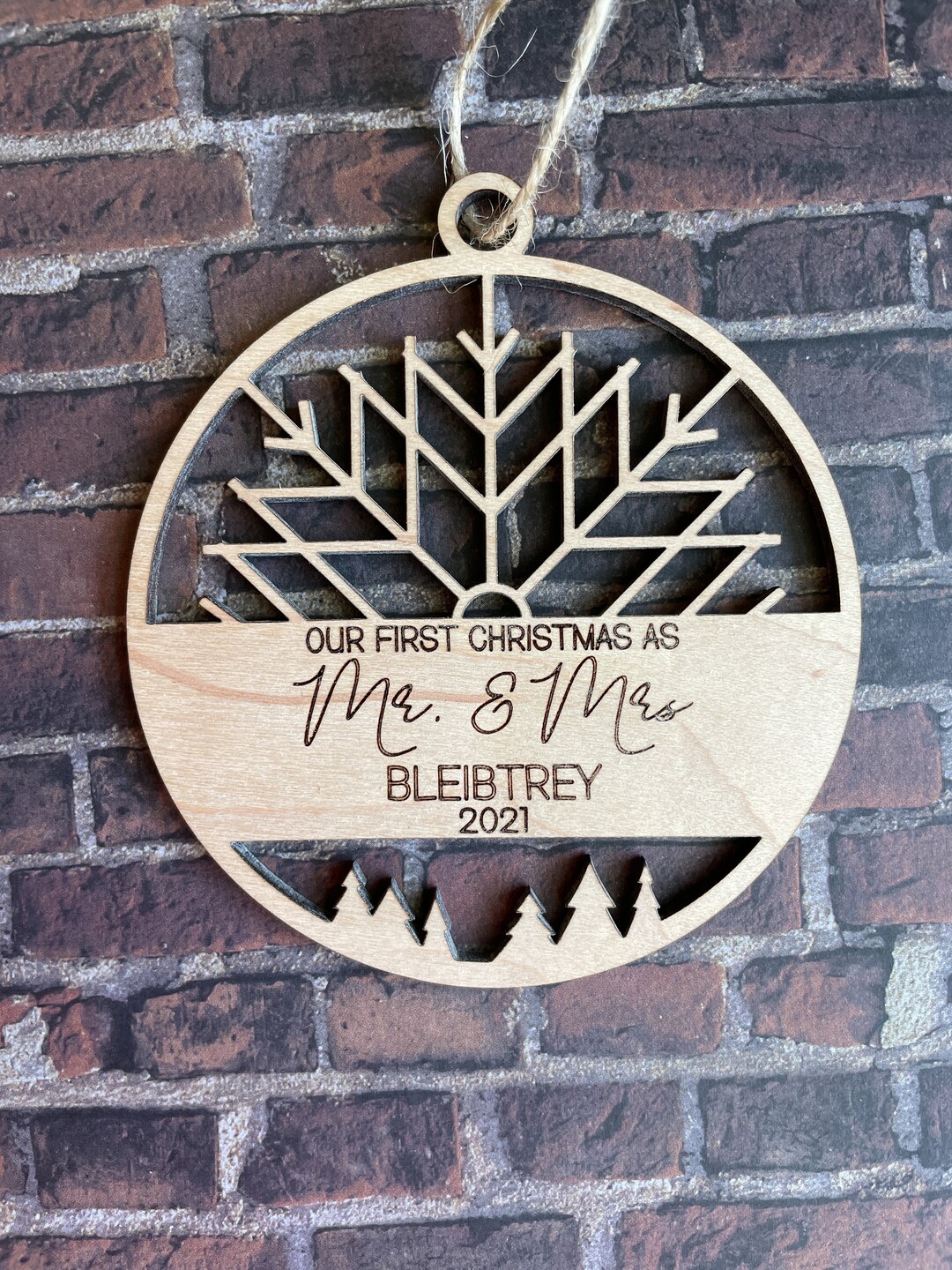 Personalized Snowflake Ornament, Snowflake Family Ornament, Snowflake ...