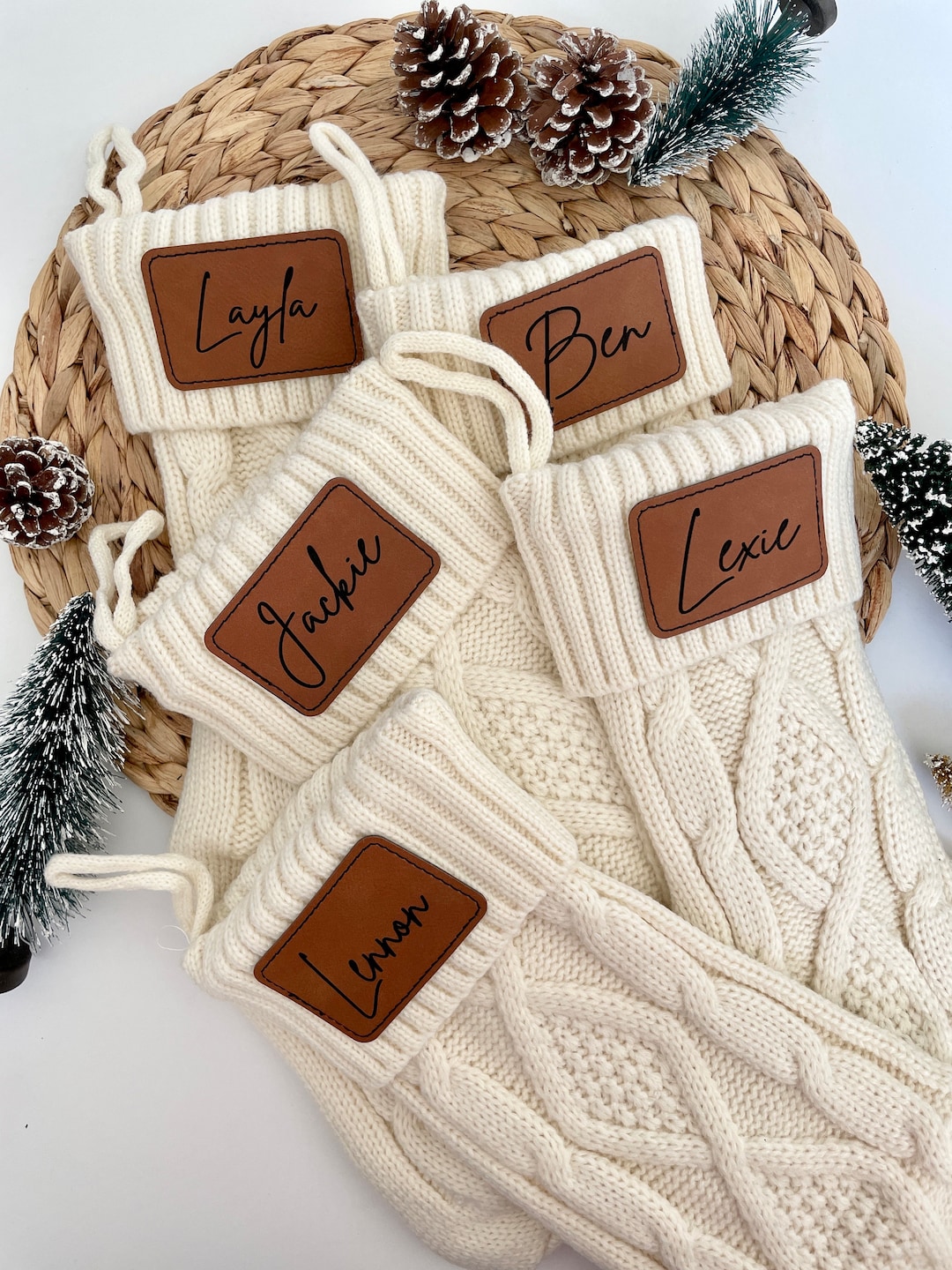 Family Christmas Stocking With Names, Personalized Christmas Stockings ...