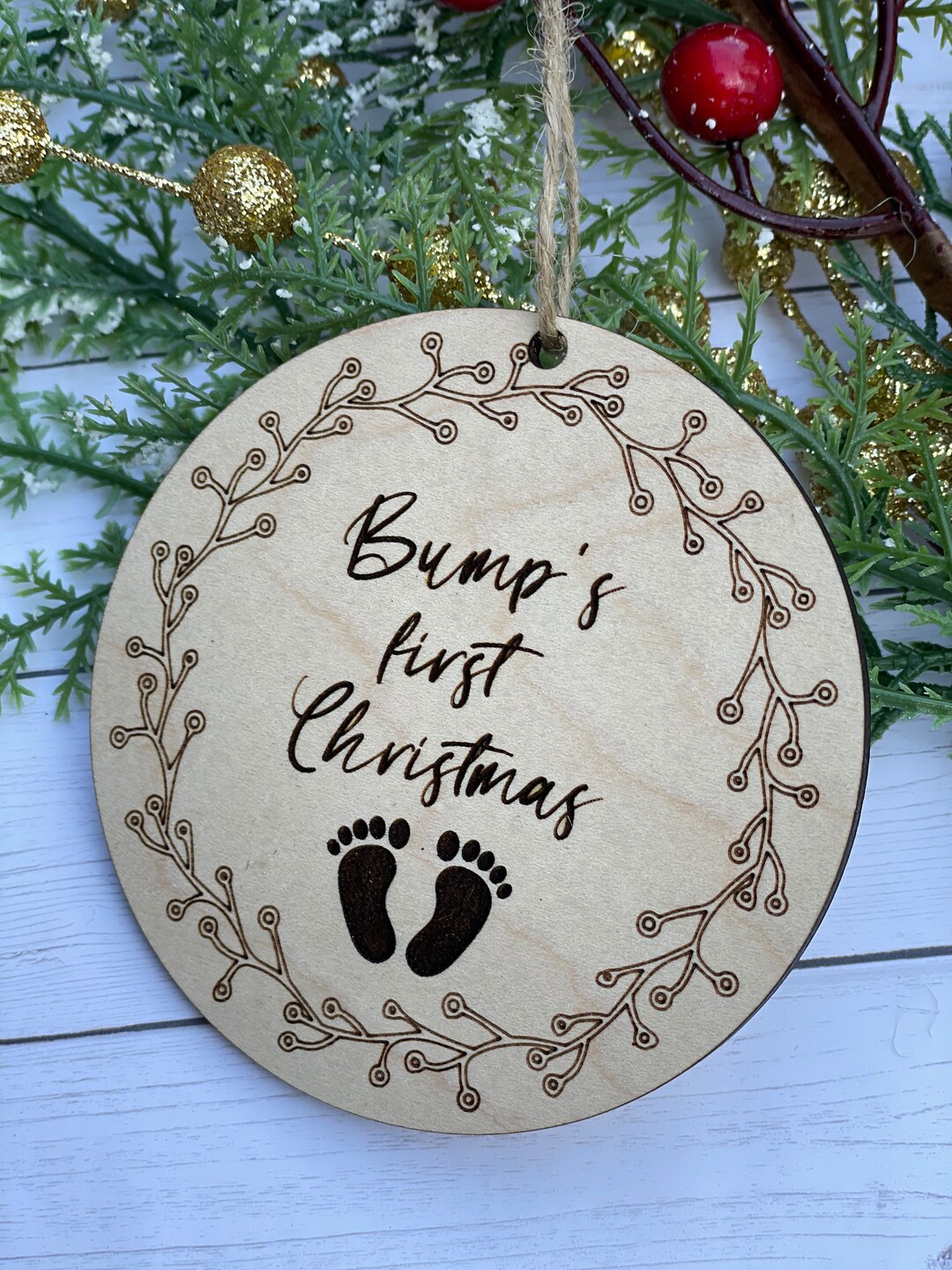 Bumps First Christmas, Pregnant Christmas, Pregnant Ornament - Etsy UK
