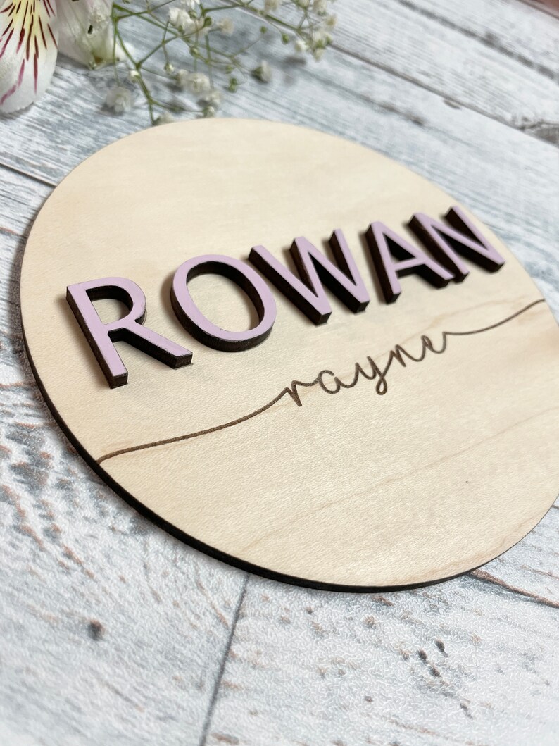 Wooden Baby Hospital Sign, Baby Name Announcement, Wooden Nursery Sign ...