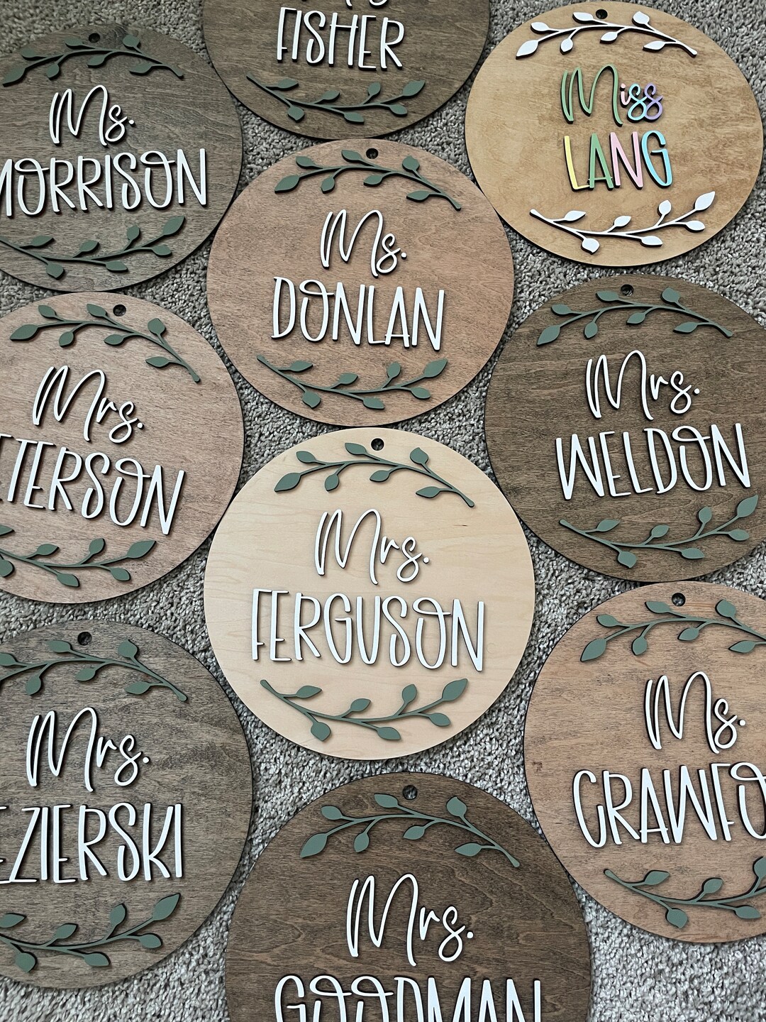 Teacher Sign, Wooden Teacher Sign, Teacher Classroom Sing, Personalized ...