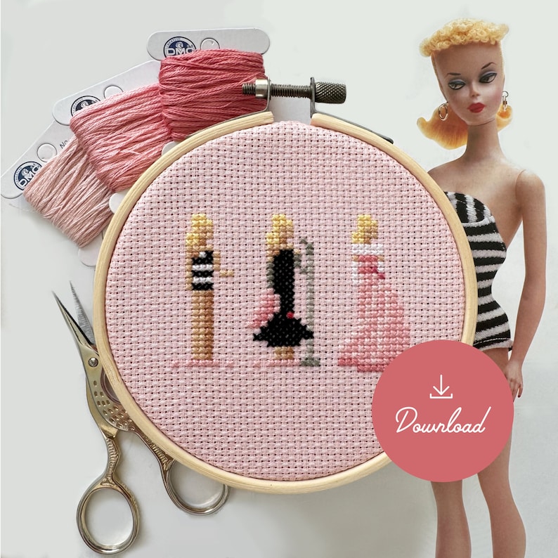 Vintage Barbies - Cross Stitch Pattern - Etsy