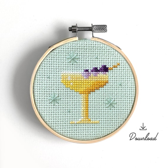 Atomic Cocktail Cross Stitch Pattern - Etsy