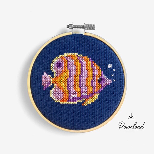 Tropical Fish Cross Stitch Pattern - Etsy