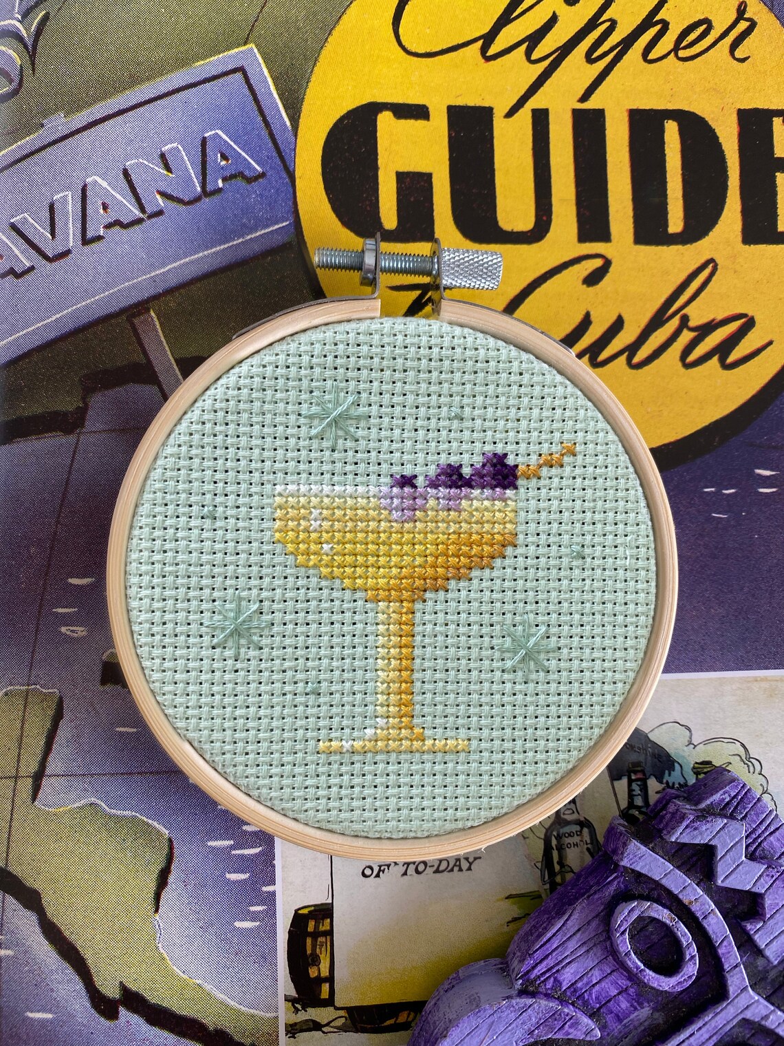 Atomic Cocktail Cross Stitch Pattern - Etsy