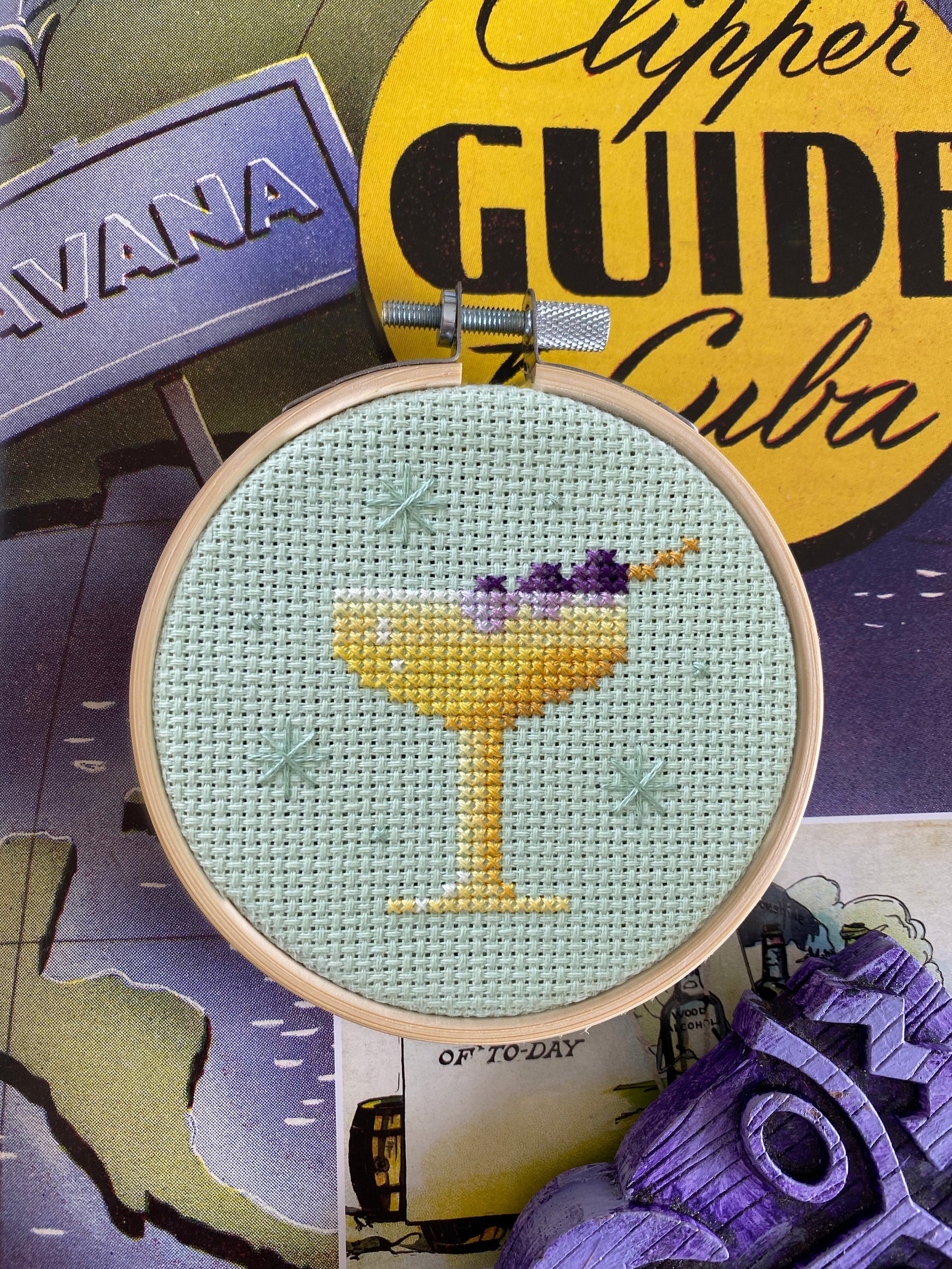 Atomic Cocktail Cross Stitch Pattern - Etsy