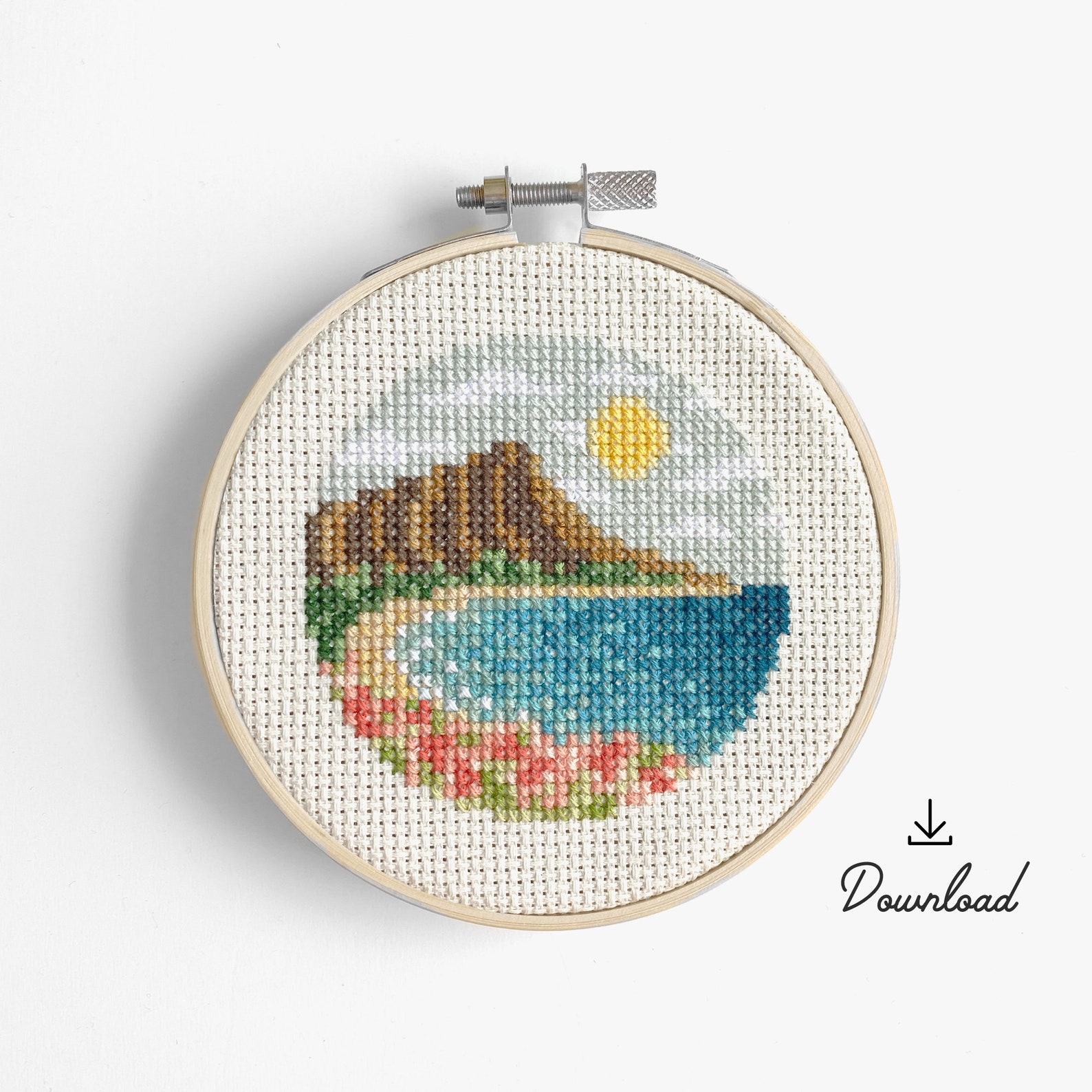 Diamond Head Cross Stitch Pattern | Etsy