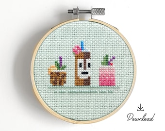 TIKI BAR SIGN Modern Counted Cross Stitch Pattern Pdf Instant Download ...