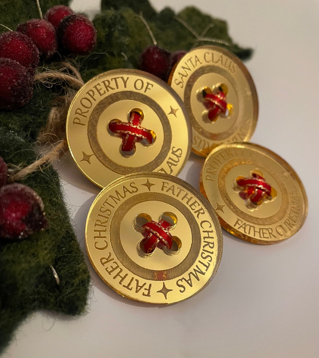 Luxury Santa’s Button, Father Christmas Button Santa’s Lost Button ...
