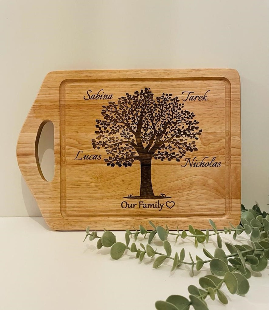 Family Tree - Chopping Board - Personalised Gift - Housewarming Gift ...