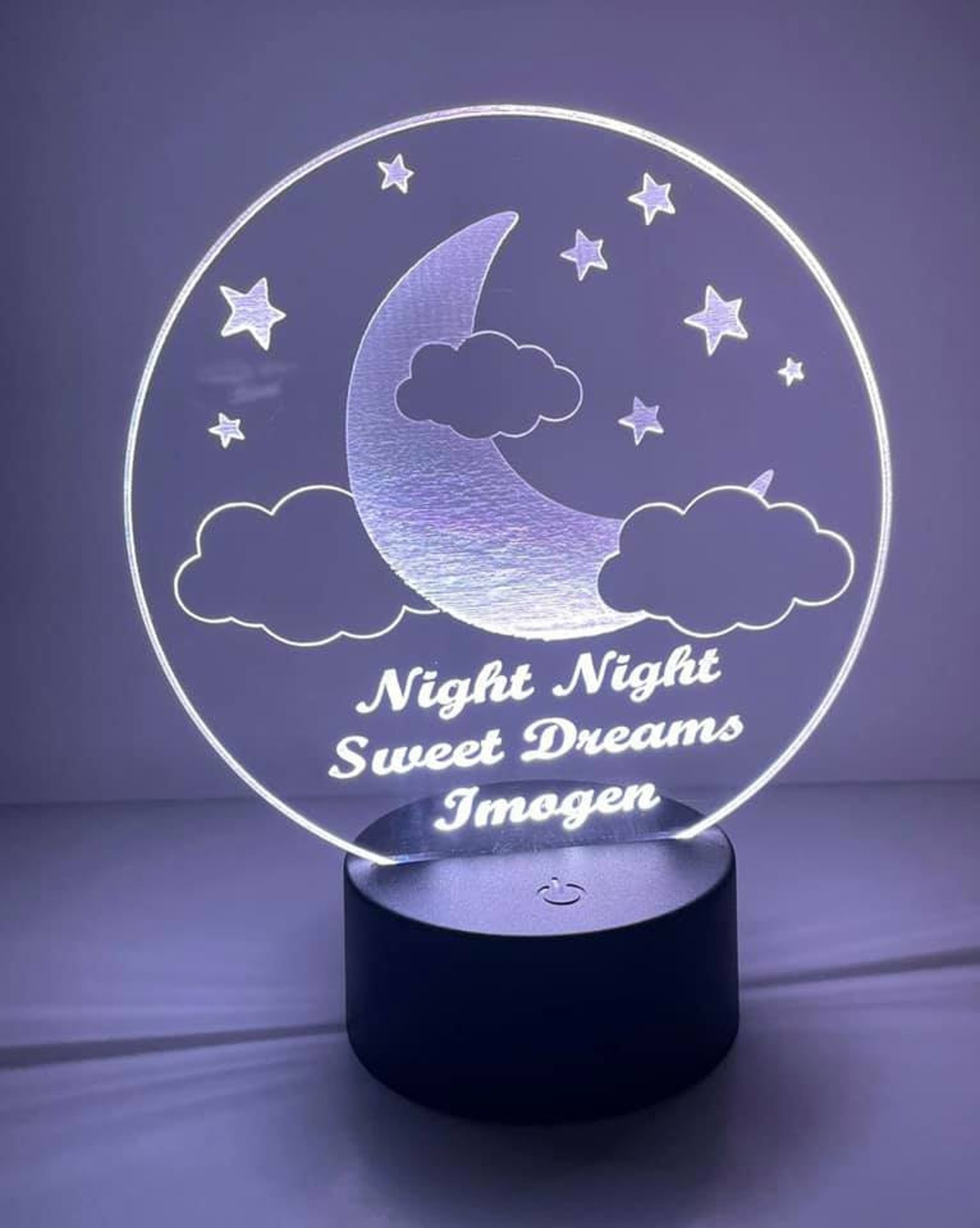 LED Night Light Moon and Star Design Night Night Sweet - Etsy UK