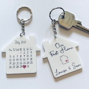 New Home Keyring, New Home Gift, Personalised Keyrings, Housewarming ...