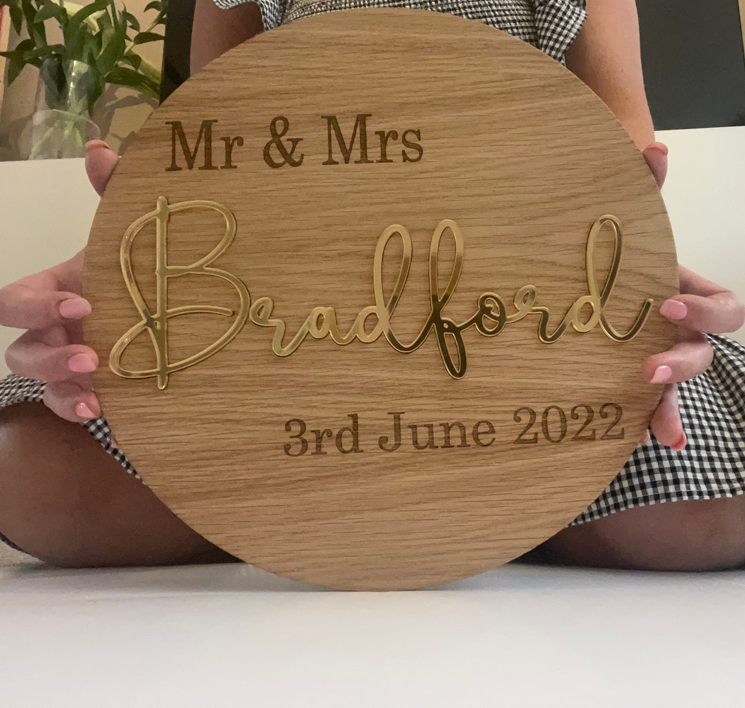Personalised Wedding Plaque, Weddings Gift, Couples Gift, Wedding Photo ...