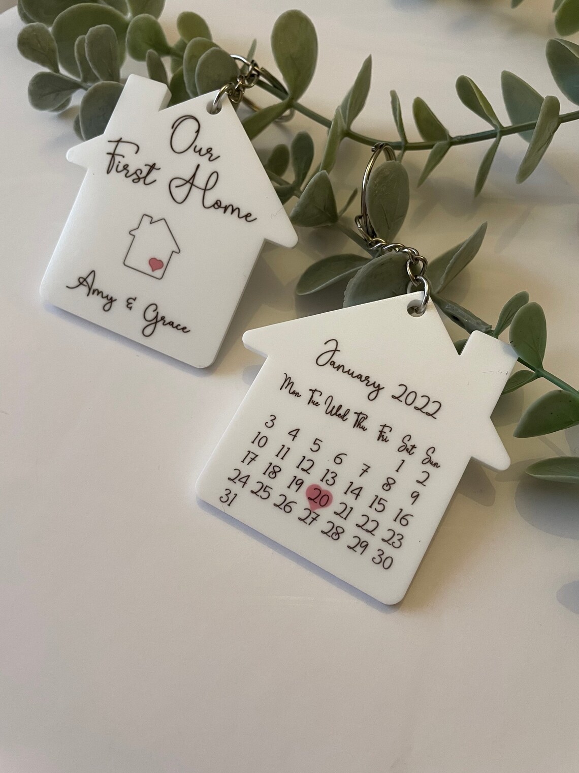 New Home Keyring New Home Gift Personalised Keyrings | Etsy UK