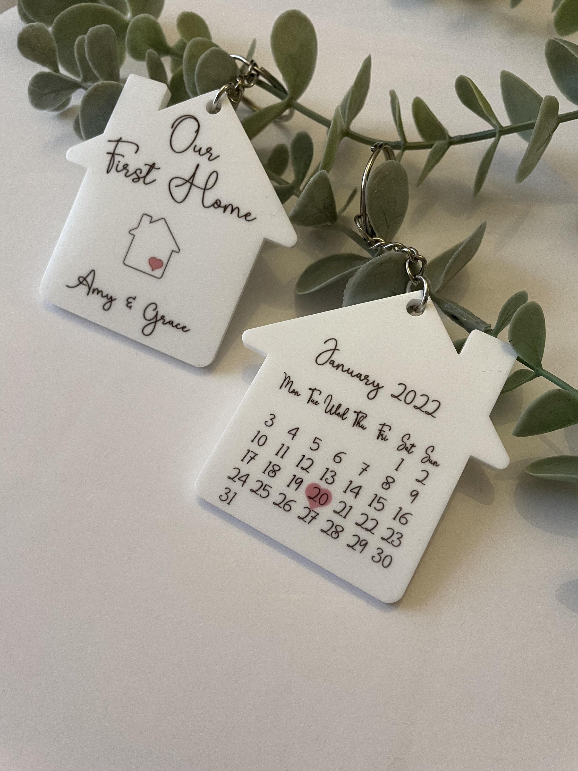 New Home Keyring, New Home Gift, Personalised Keyrings, Housewarming ...
