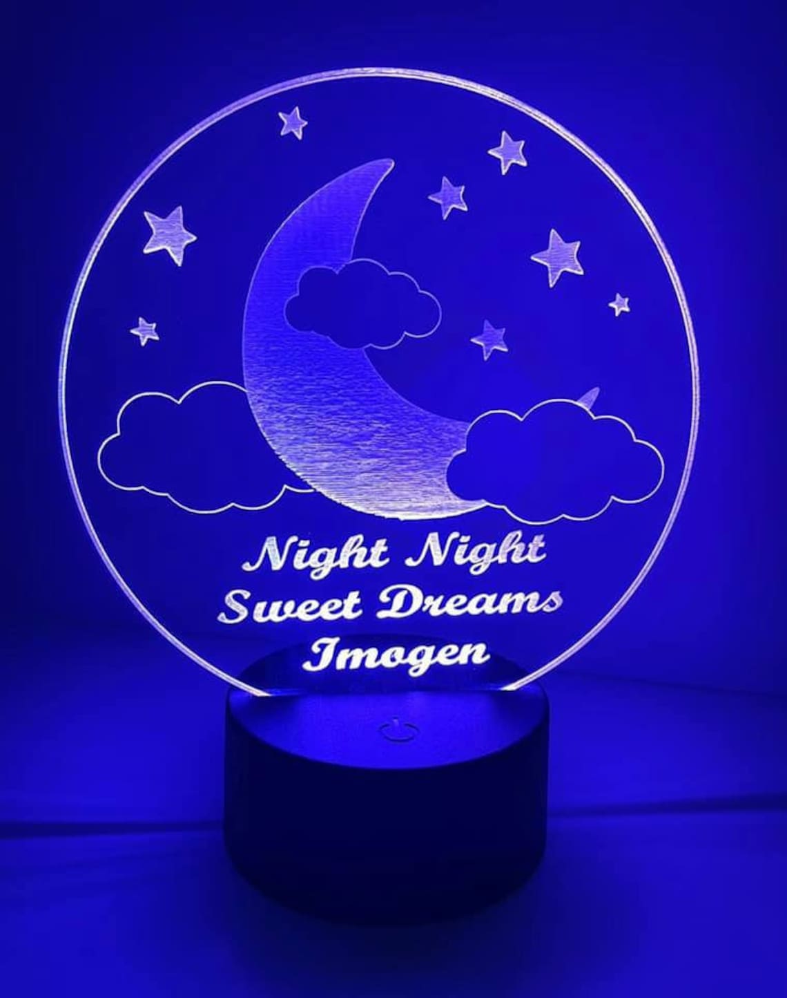 LED Night Light Moon and Star Design Night Night Sweet - Etsy UK