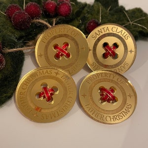 Luxury Santa’s Button, Father Christmas Button Santa’s Lost Button ...