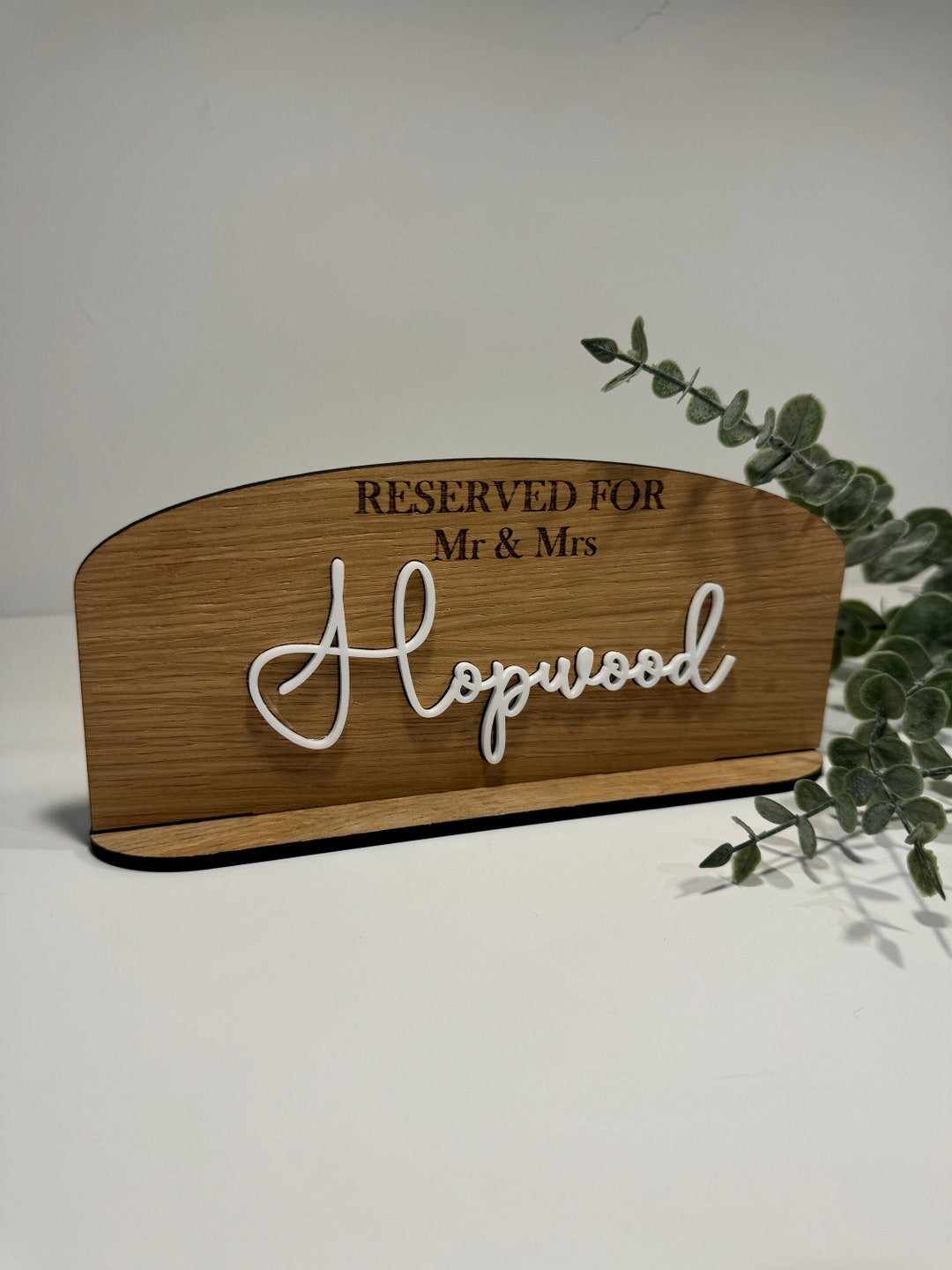 Personalised Wedding Table Reserved Sign, Table Resavation, Wedding ...