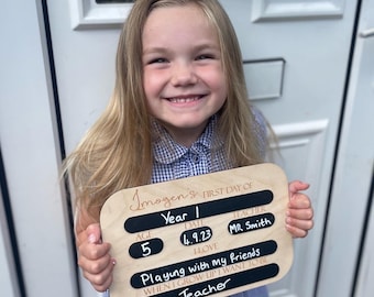 Personalised First Day of School Sign School Journey Sign First Day of ...