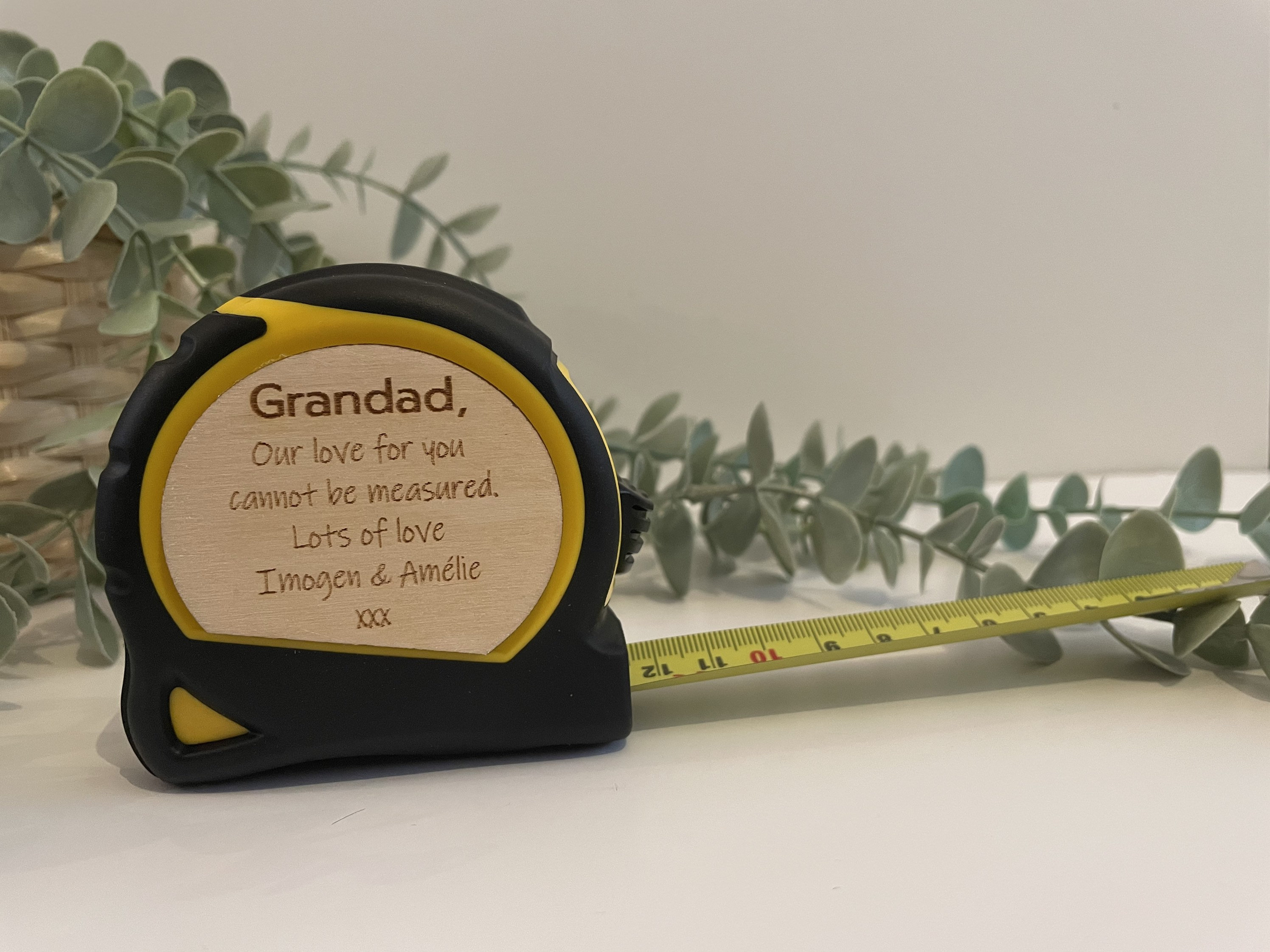 Personalized Stanley Tape Measure, Engraved Wood Plaque Gift - Etsy UK