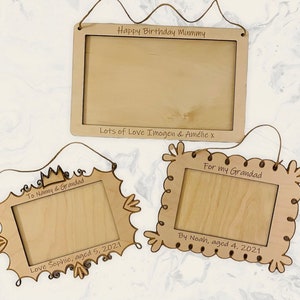 Kids Art Frame, Wooden Frame, Kids Craft, Personalised Frame, Activity ...