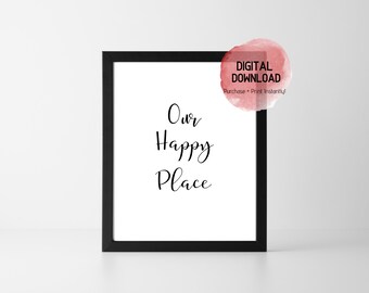 This is Our Happy Place Printable Wall Art Living Room - Etsy
