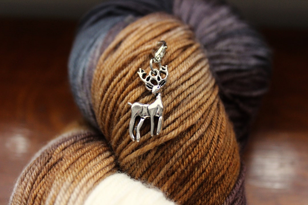 Stag Stitch Marker Silver, Handmade, Knitting, Crochet, Jewellery - Etsy