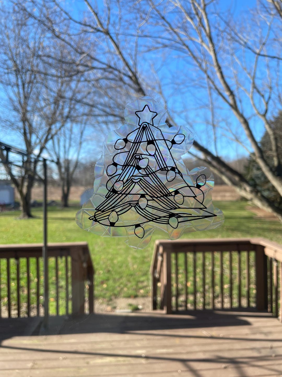 Christmas Window Cling, Suncatcher, Window Suncatcher, Rainbow Prism ...