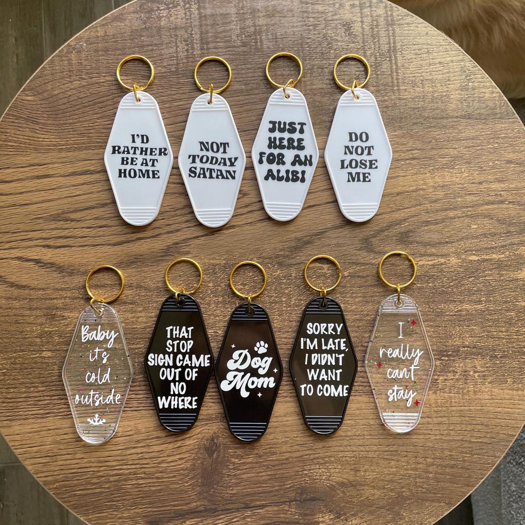 Motel Keychain, Funny Keychain, Funny Motel Keychain, Stocking Stuffer ...