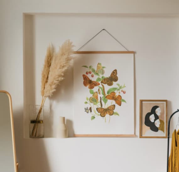 Butterfly Art Print Funky Butterfly Print Retro Butterfly - Etsy