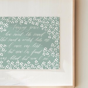 Amazing Grace Art Print | Hymn Art Print | Amazing Grace Calligraphy ...